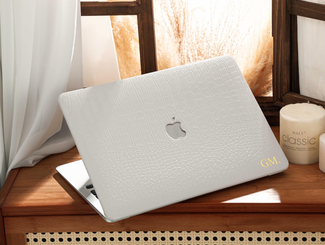 White Crocodile Print MacBook Case for New MacBook Pro16 15 14 13 ...
