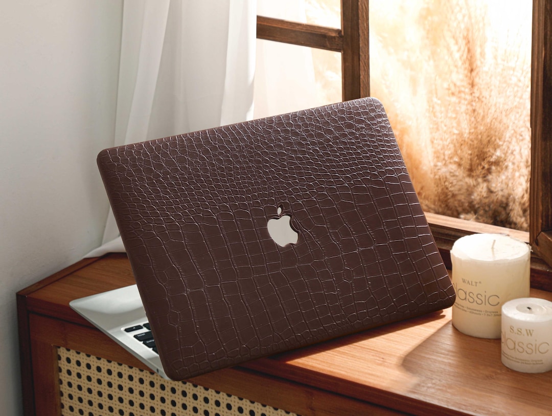 Coffee Crocodile Print MacBook Case for New MacBook Pro16 15 14 13 ...