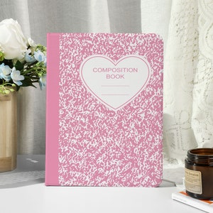 Pink Composition Notebook Custom iPad Case With Apple Pencil Slot, for ...