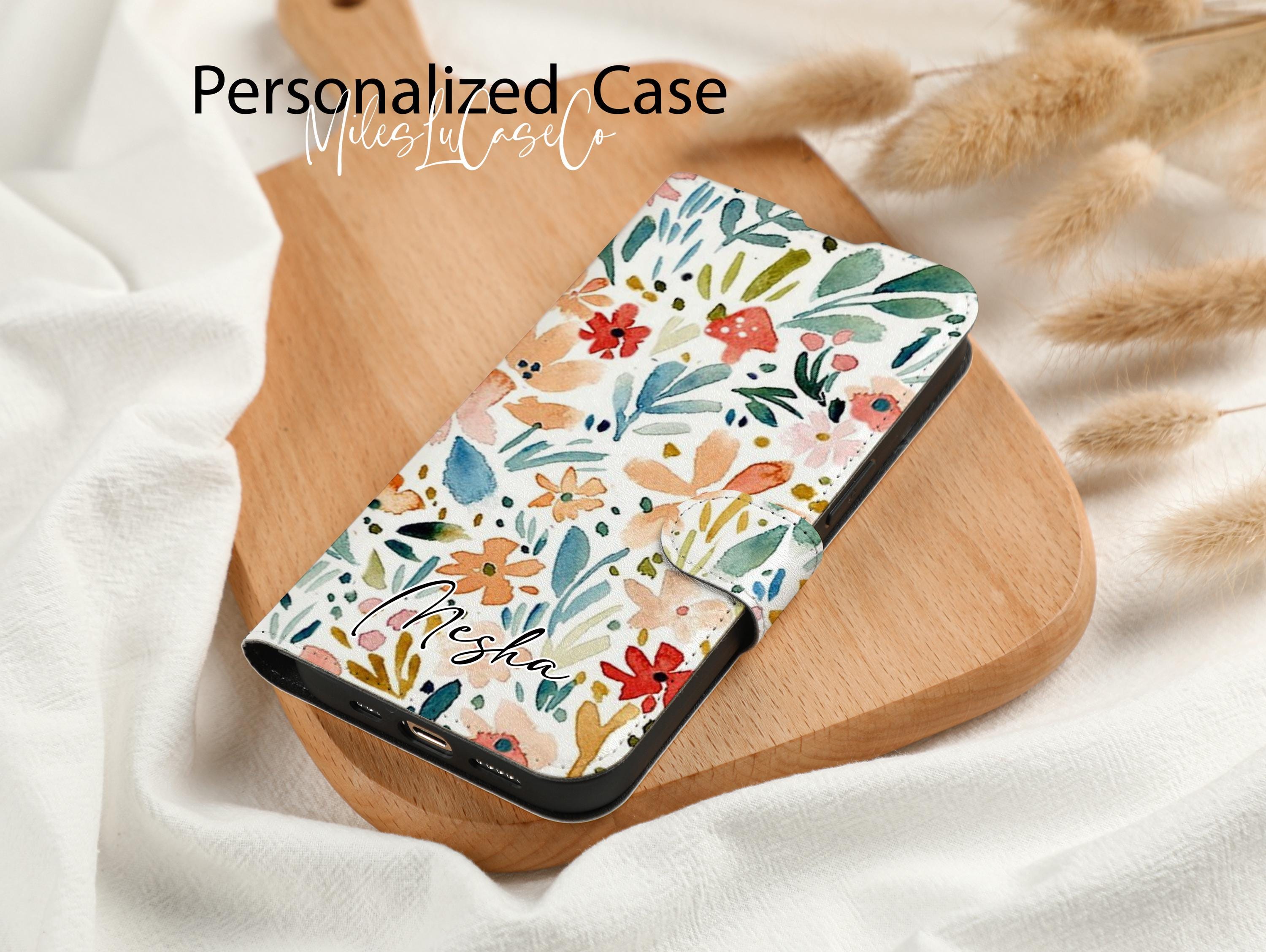 Beautiful Flowers Personalised Wallet Phone Case With Card Slot ...