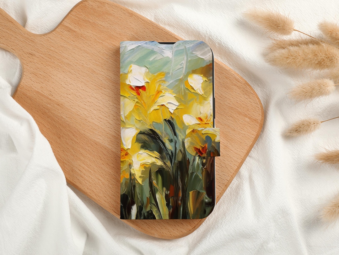 Oil Painting Personalised Wallet Phone Case With Card Slot ...
