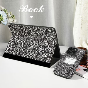 Composition Notebook Custom Name iPad Case With Apple Pencil Slot, for ...