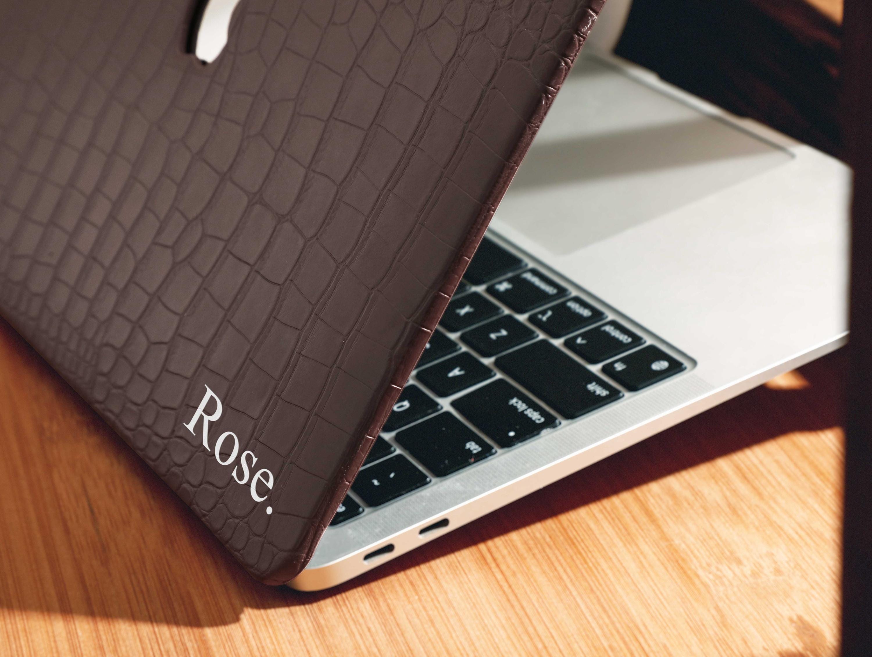 Coffee Crocodile Print MacBook Case for New MacBook Pro16 15 14 13 ...