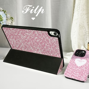 Pink Composition Notebook Custom iPad Case With Apple Pencil Slot, for ...
