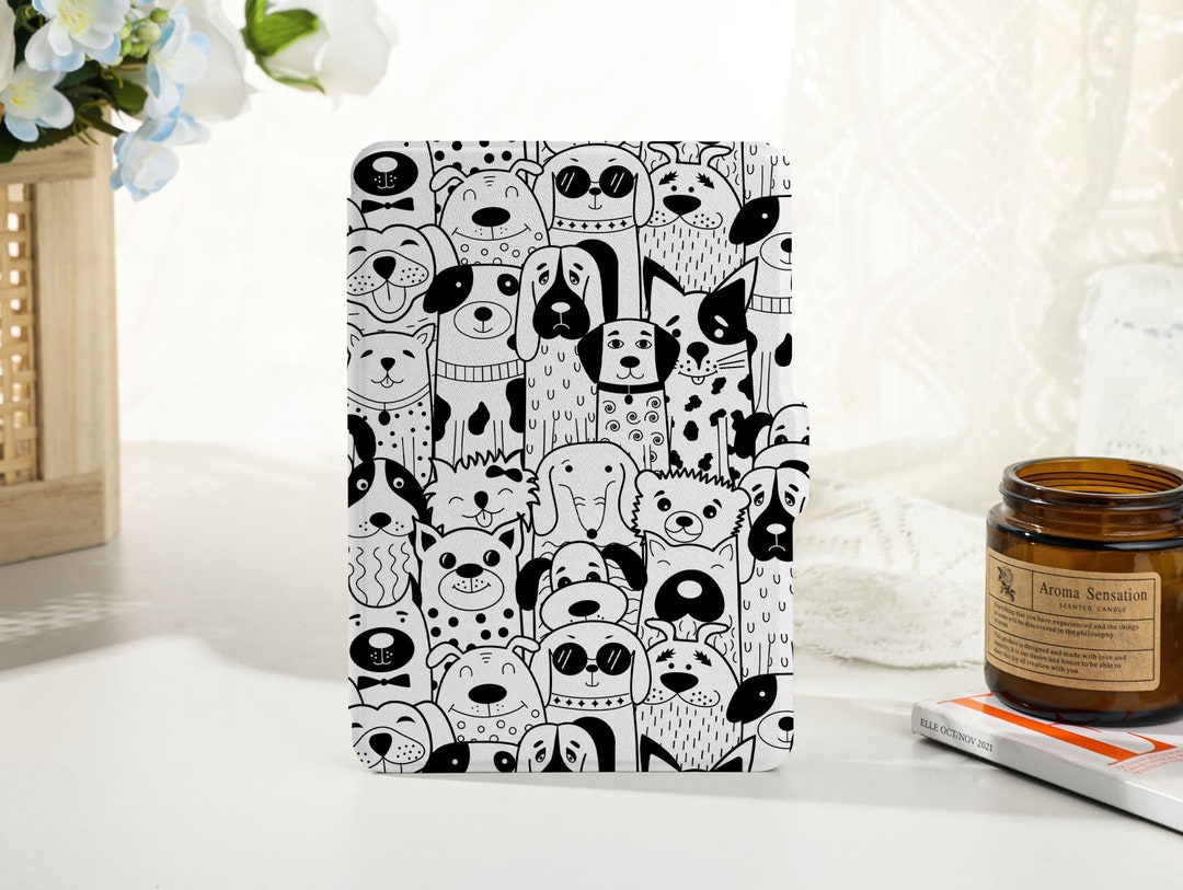 Black Dog Family Personalized Kindle Case, Personalised Case Cover for ...