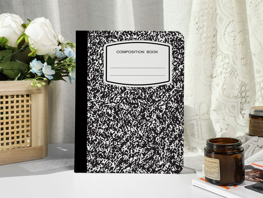 Composition Notebook Custom Name iPad Case With Apple Pencil Slot, for ...