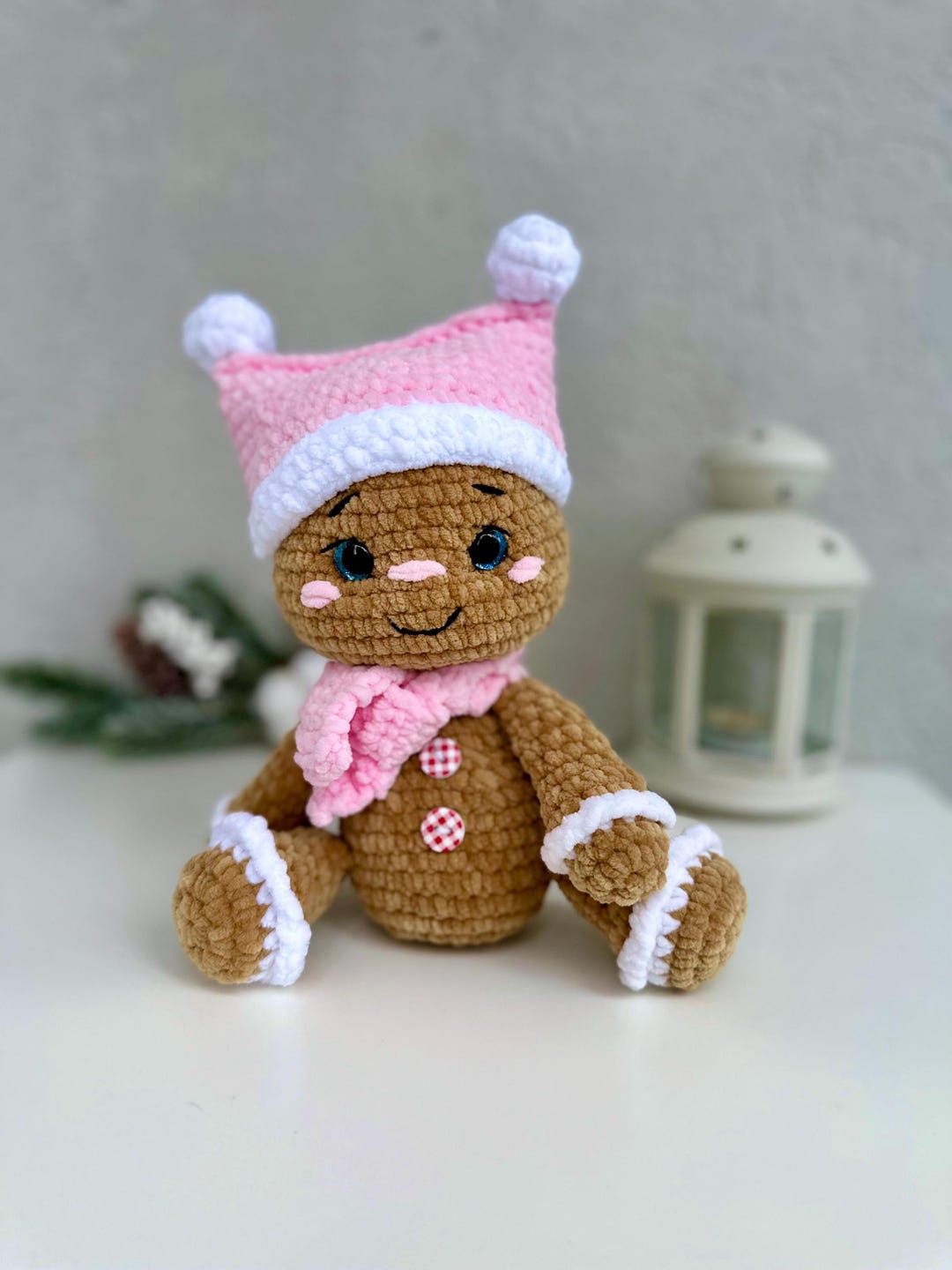 NO SEW Gingerbread Man Crochet Pattern - Christmas Plush Toy Amigurumi ...