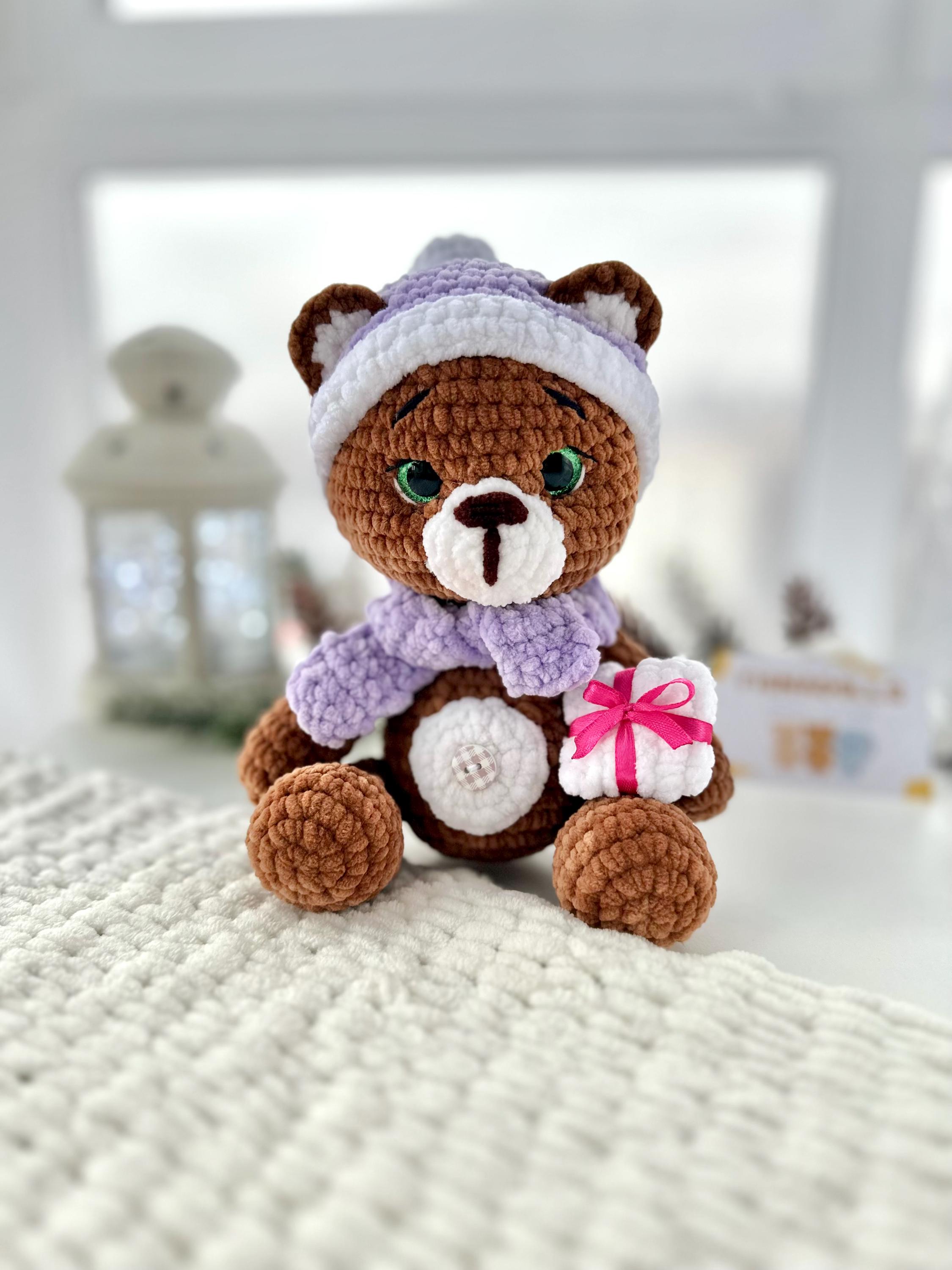 Bear Low Sew Crochet Pattern - Christmas Plush Toy Amigurumi - English ...