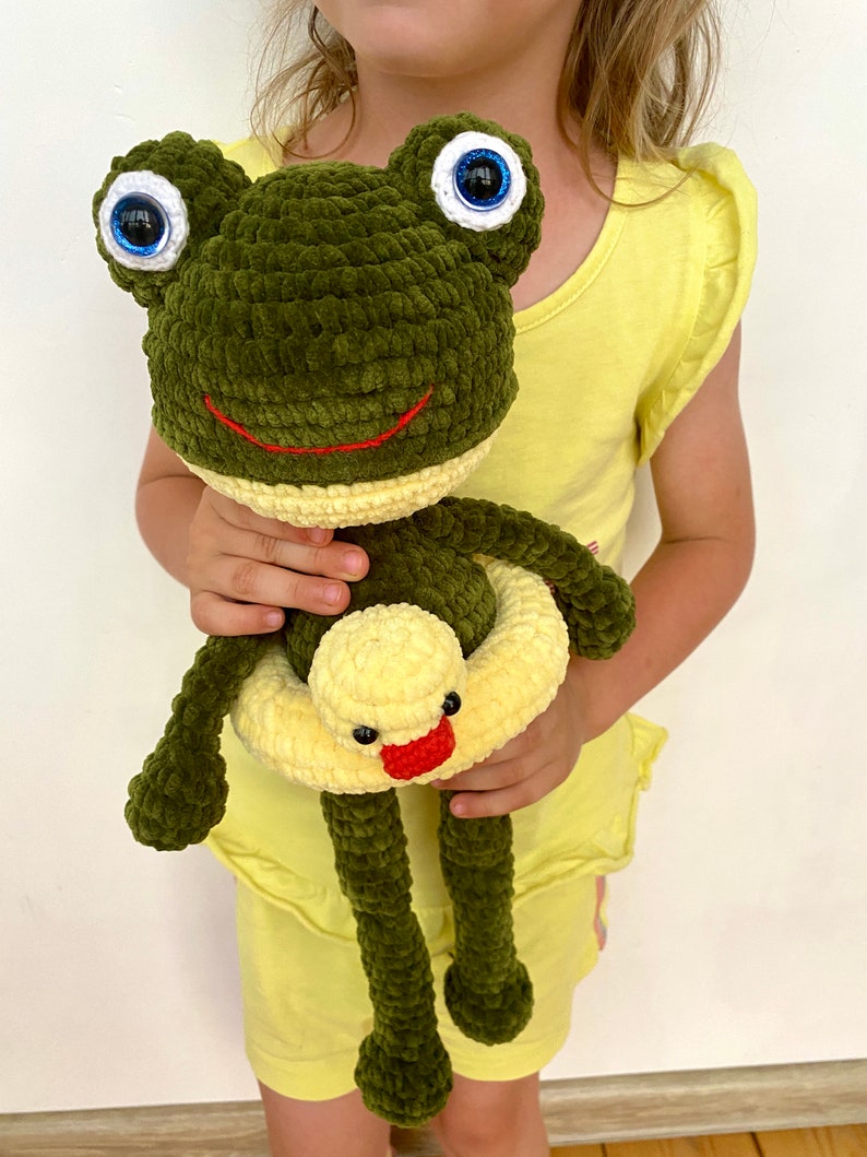 CROCHET PATTERN FROG With Duck Floatie Amigurumi Toy Plush - Etsy