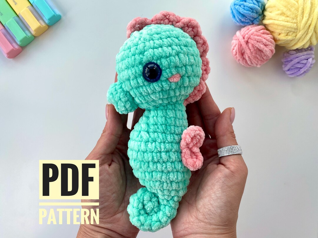 Crochet Pattern Seahorse Sea Animal Amigurumi Ocean Pattern - Etsy