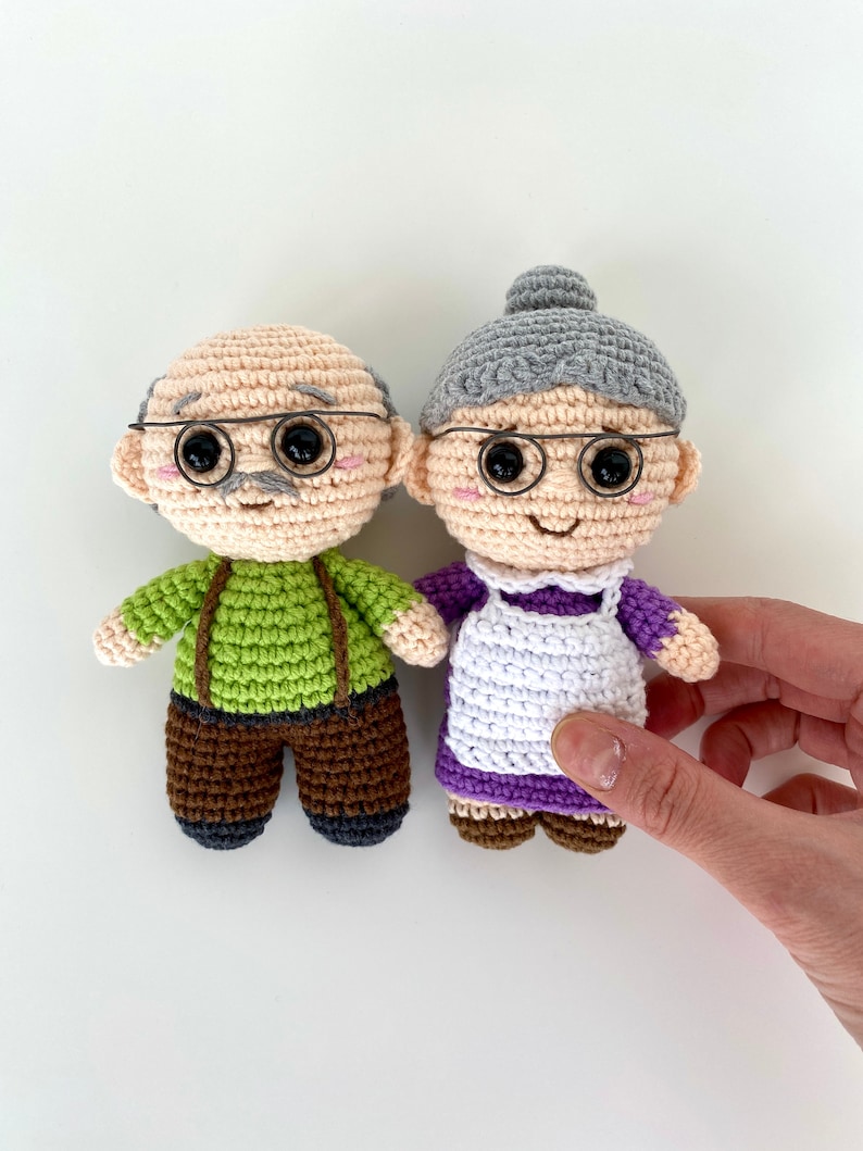 Crochet Pattern Grandma and Grandpa Doll - Amigurumi Pattern ...