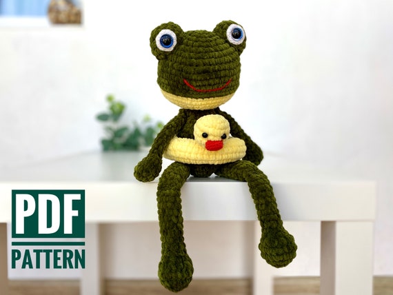 CROCHET PATTERN FROG With Duck Floatie Amigurumi Toy Plush - Etsy