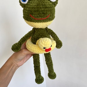 CROCHET PATTERN FROG With Duck Floatie - Amigurumi Toy Plush Pattern ...