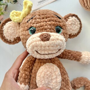 Crochet Pattern Monkey Plush Animal - Amigurumi Stuffed Toy - Pdf ...