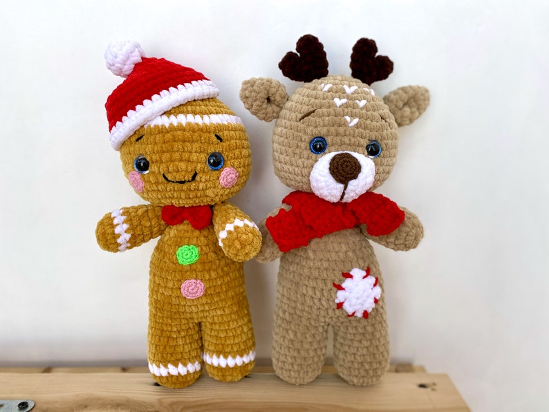 Crochet pattern DEER GINGERBREAD and SNOWMAN Christmas bundle - Etsy España