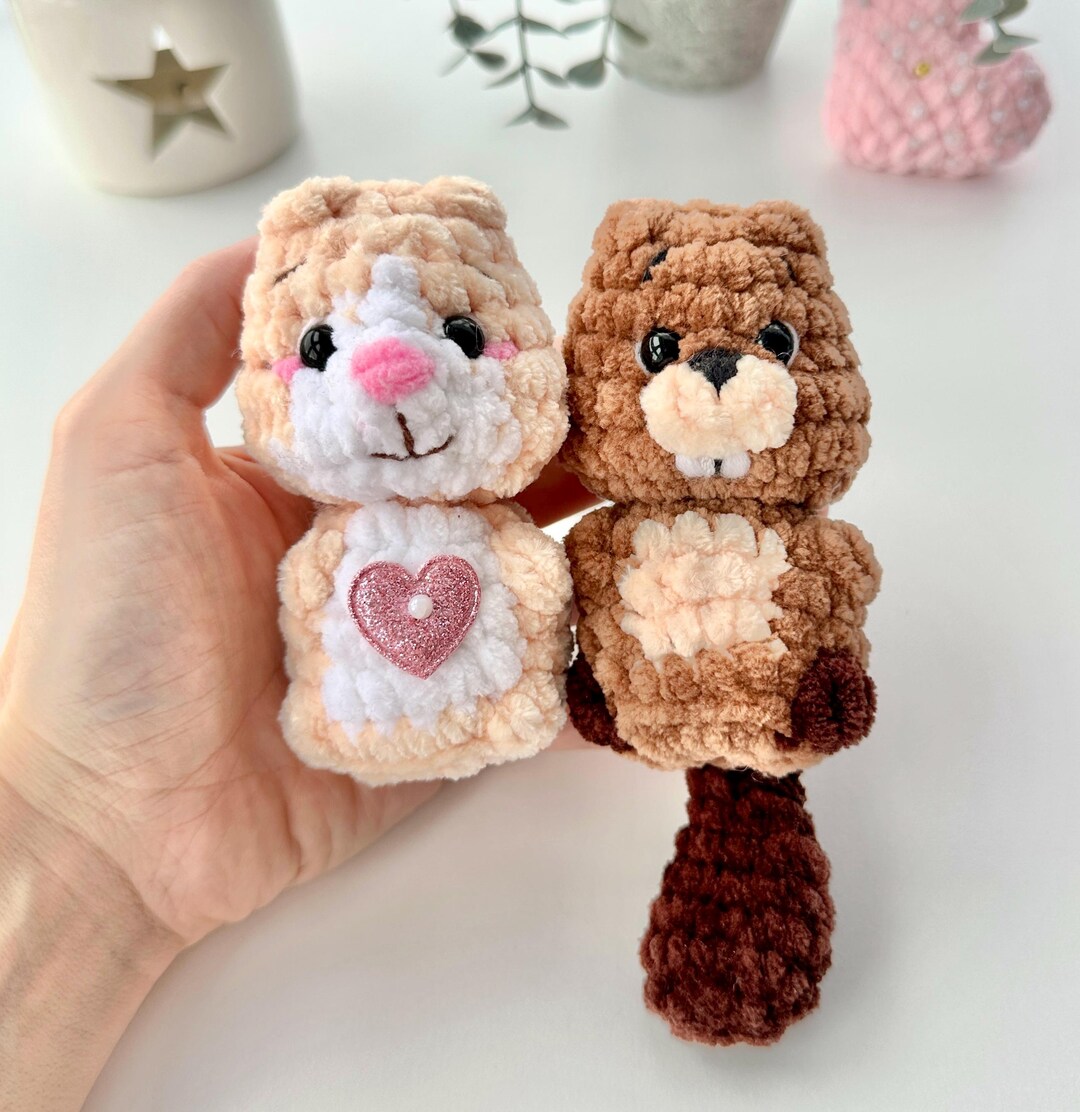 Crochet Pattern Beaver and Hamster - Amigurumi Animal Stuffed Toy - Pdf ...