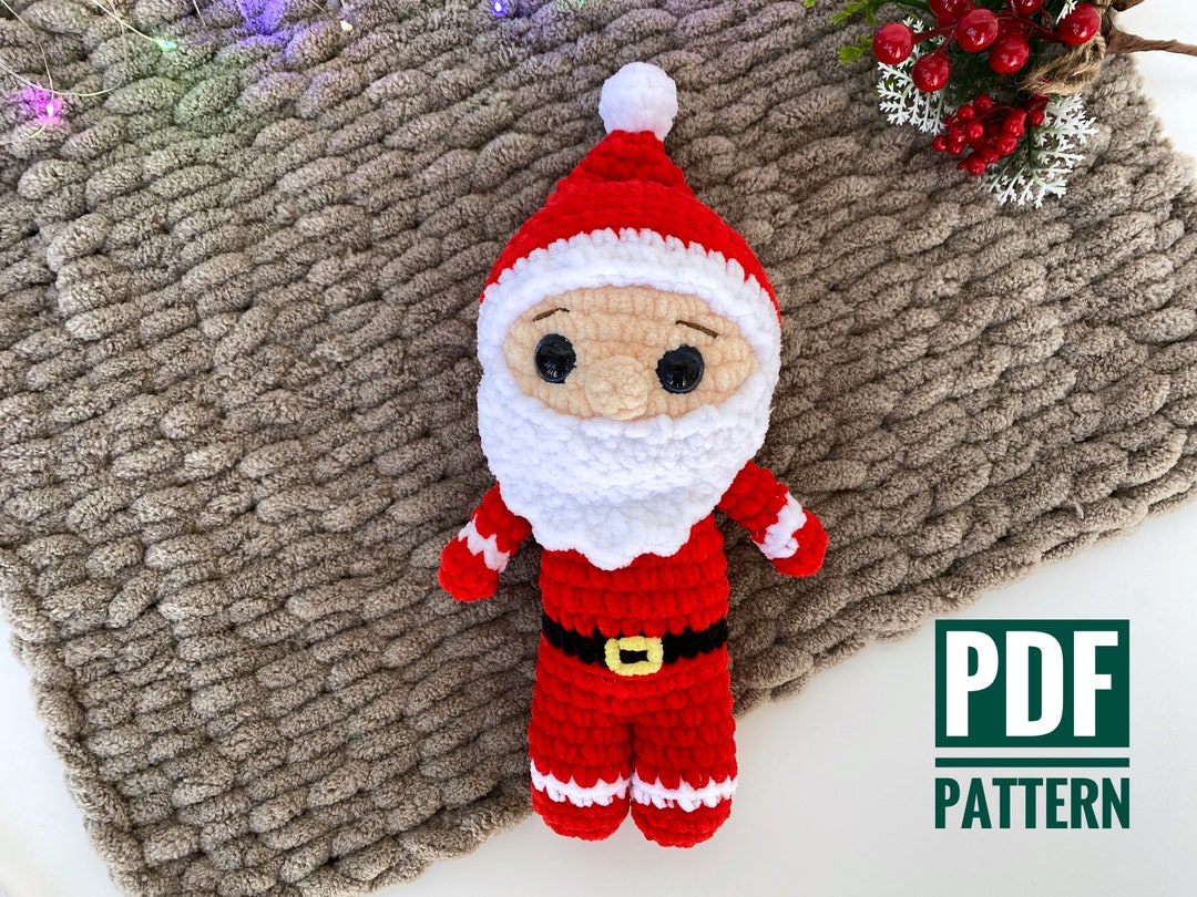SANTA CROCHET PATTERN - Christmas Amigurumi Pattern Plush Toy ...