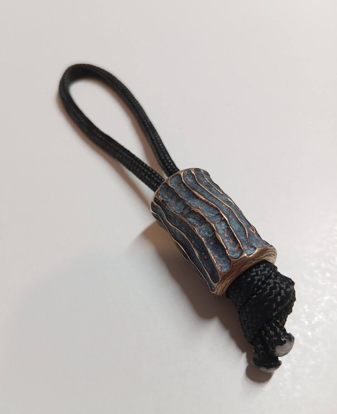 Brass EDC Lanyard Bead - Hand Carved Texture Paracord Lanyard - Etsy