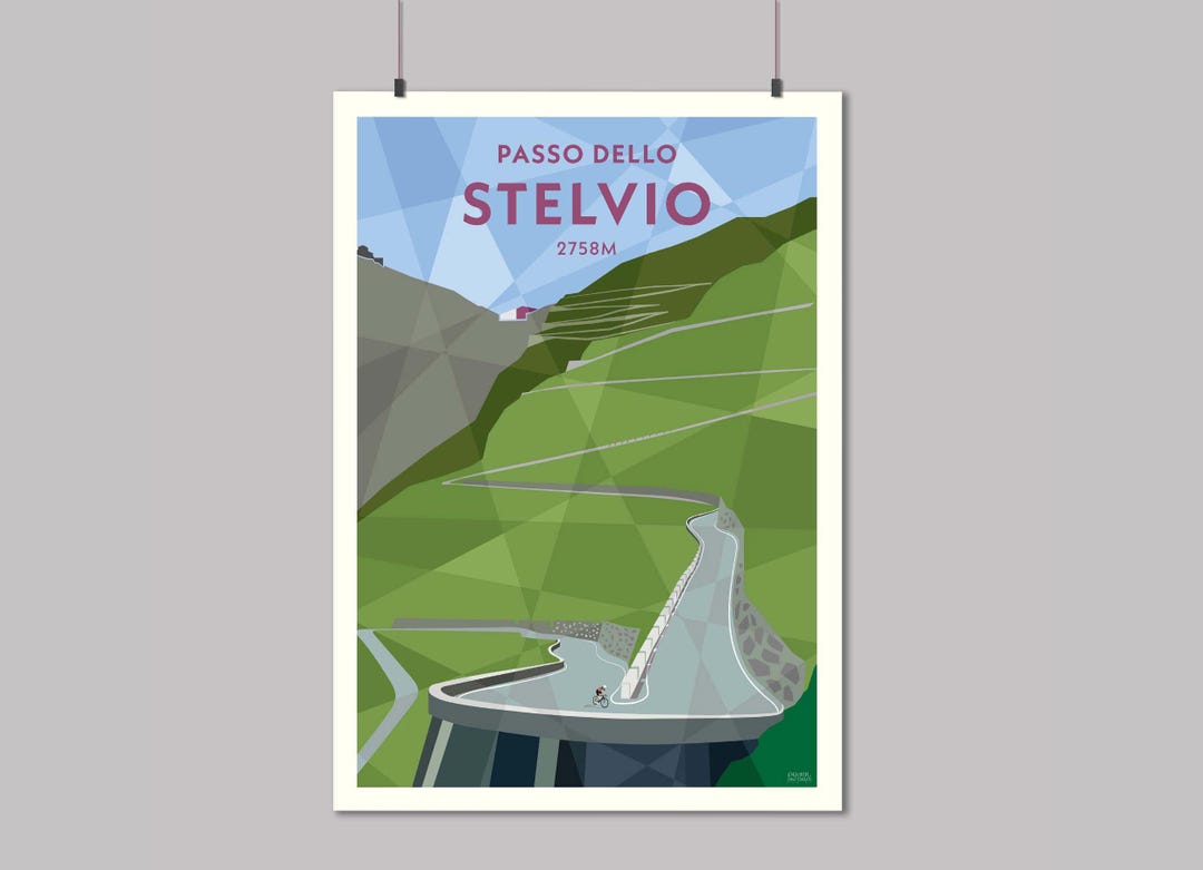 Stelvio Pass: the Final Push - Cycling Art Print - Italian Alps Cycling ...