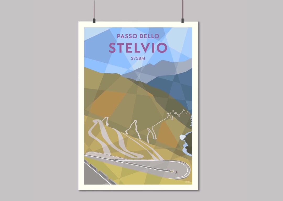 Stelvio Pass: View - Cycling Art Print - Italian Alps Cycling Poster - Etsy