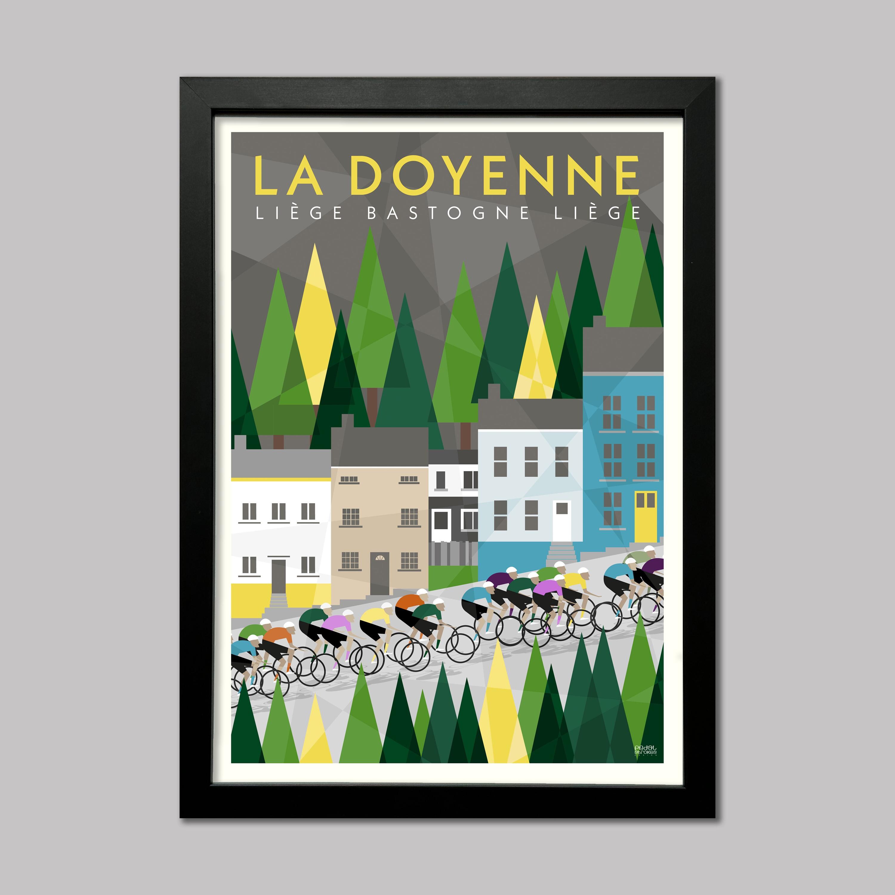 Liège Bastogne Liège Art Print: Belgium Cycling Poster - Etsy