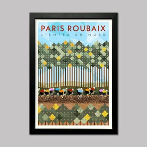 Paris Roubaix Monuments Cycling Race Art Print - Hell of the North ...