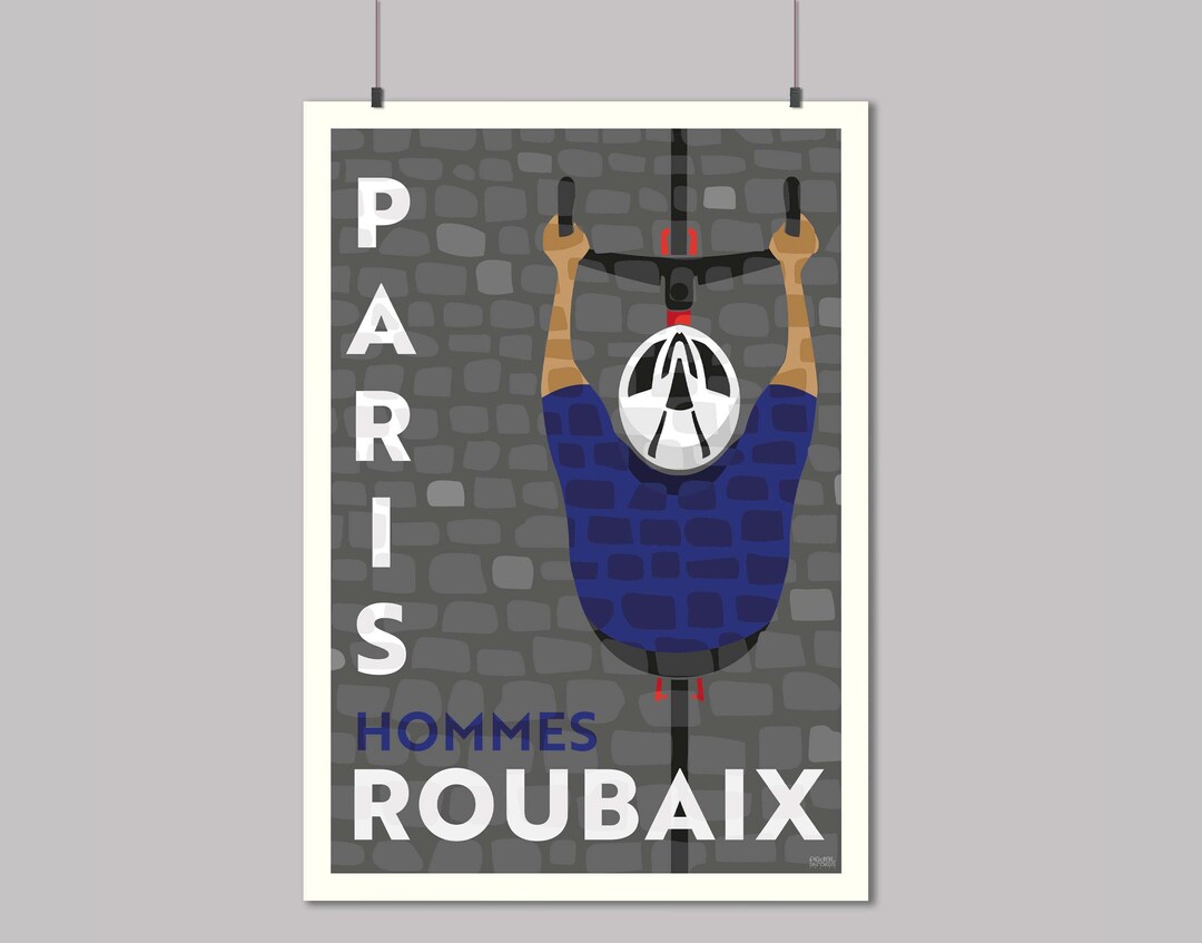 Paris Roubaix Cycling Art Print: Hell of the North Poster - Etsy