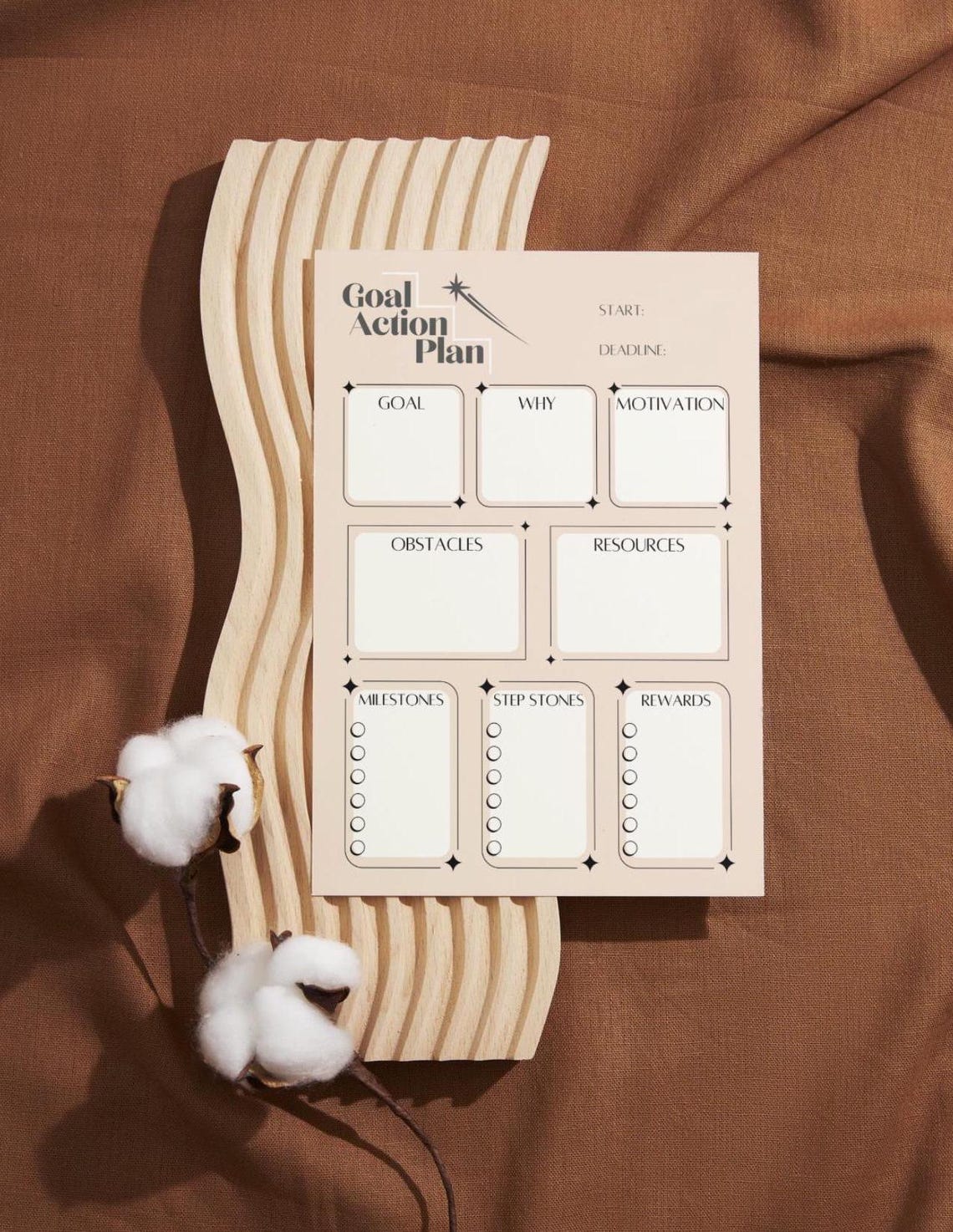 Printable Goal Setting & Action Plan Worksheets - Minimalist - Etsy