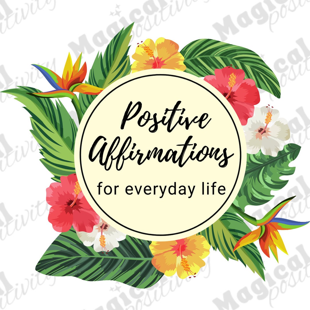 Positive Affirmation Cards-tropical - Etsy