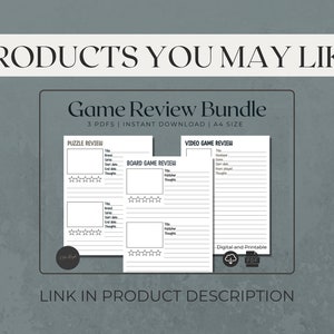 Digital Video Game Tracker | Video Game Review | Game Review Template ...