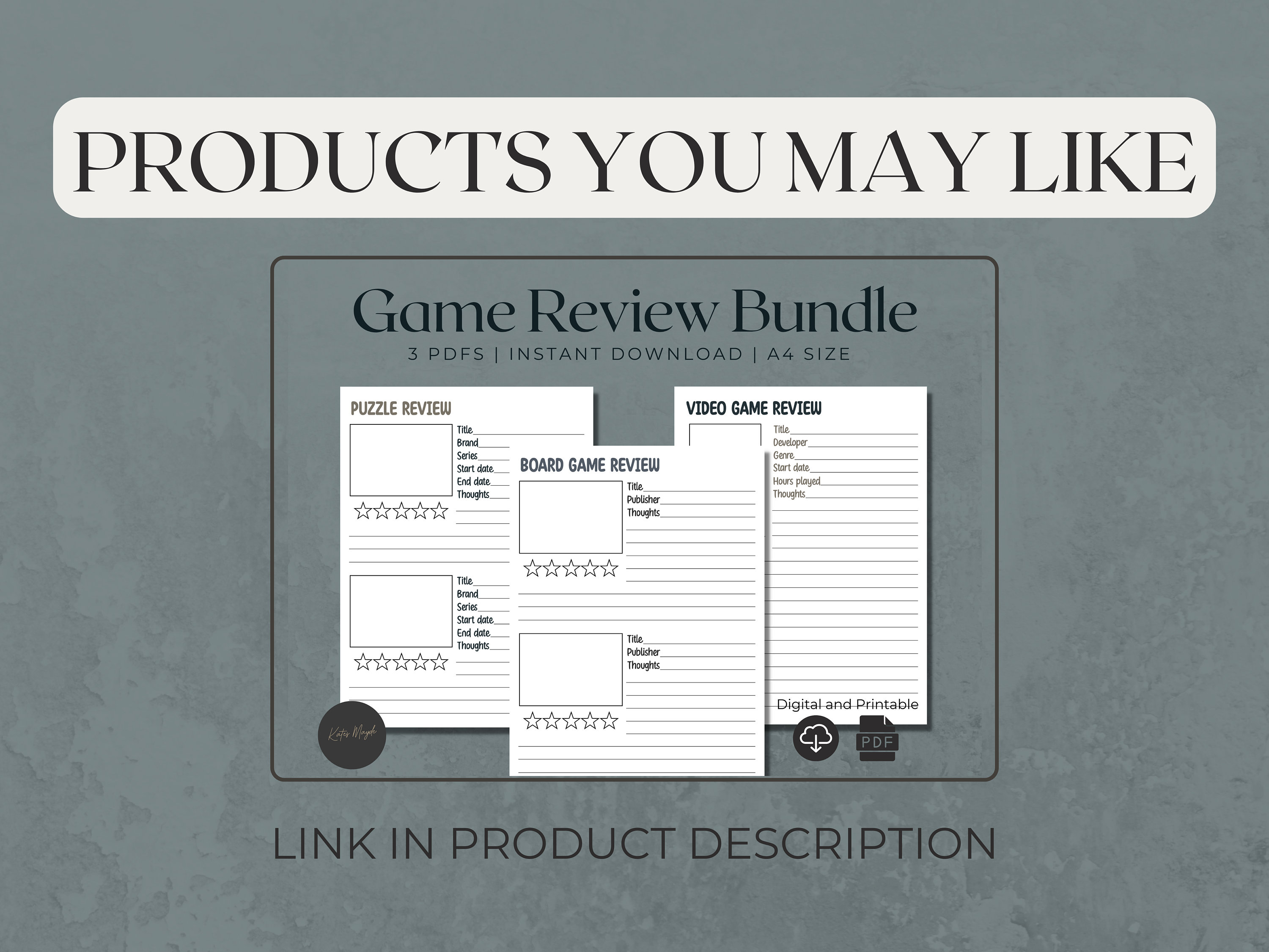 Digital Video Game Tracker | Video Game Review | Game Review Template ...