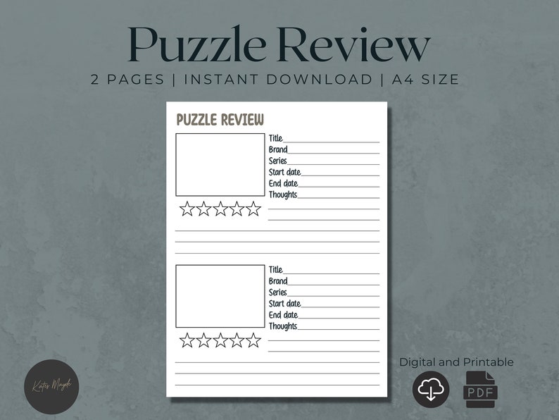 Digital Puzzle Review | Puzzle Book | Puzzle Diary | Puzzle Printable ...