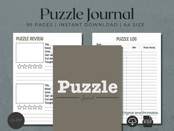 Digital Puzzle Book Puzzles for Adults Puzzle Journal Puzzle Review Puzzle Diary Games and Puzzles Puzzle Log Puzzle Wishlist Etsy Canada