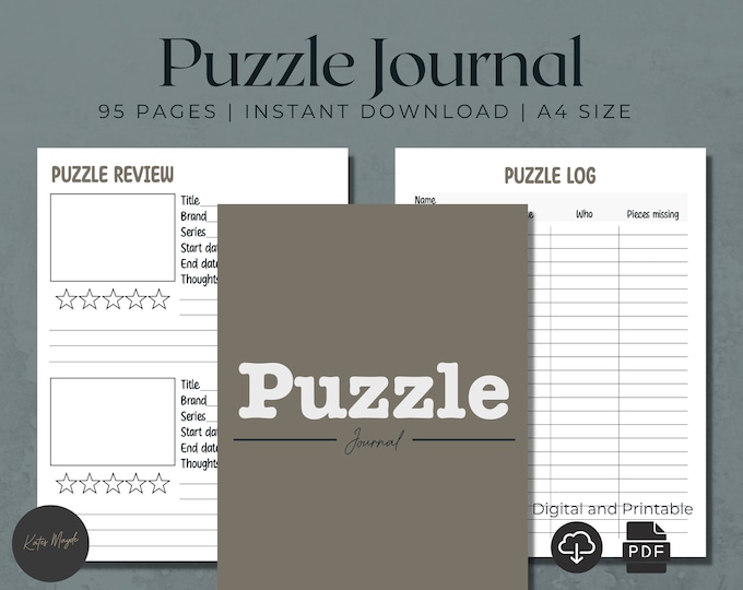 Jigsaw Puzzle Tracker - Printable PDF, Instant Download - Tracker of ...