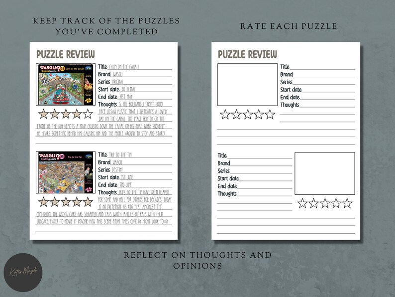 Digital Game Review Bundle | Board Game Tracker | Printable Review ...