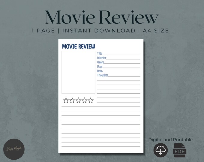 Movie Journal - Etsy