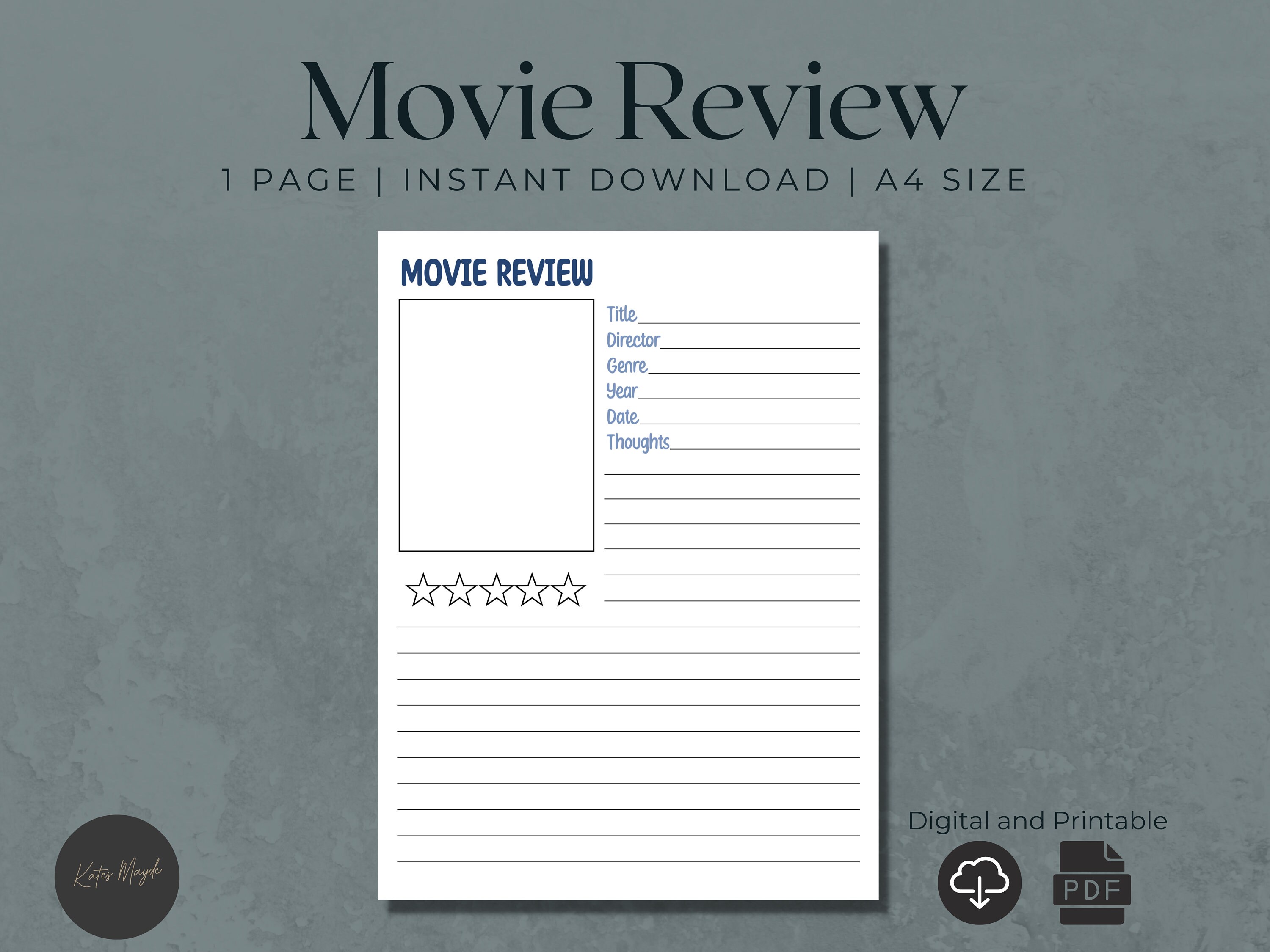 Digital Movie Tracker | Movie Log | iPad Movie Journal | Movie Review ...