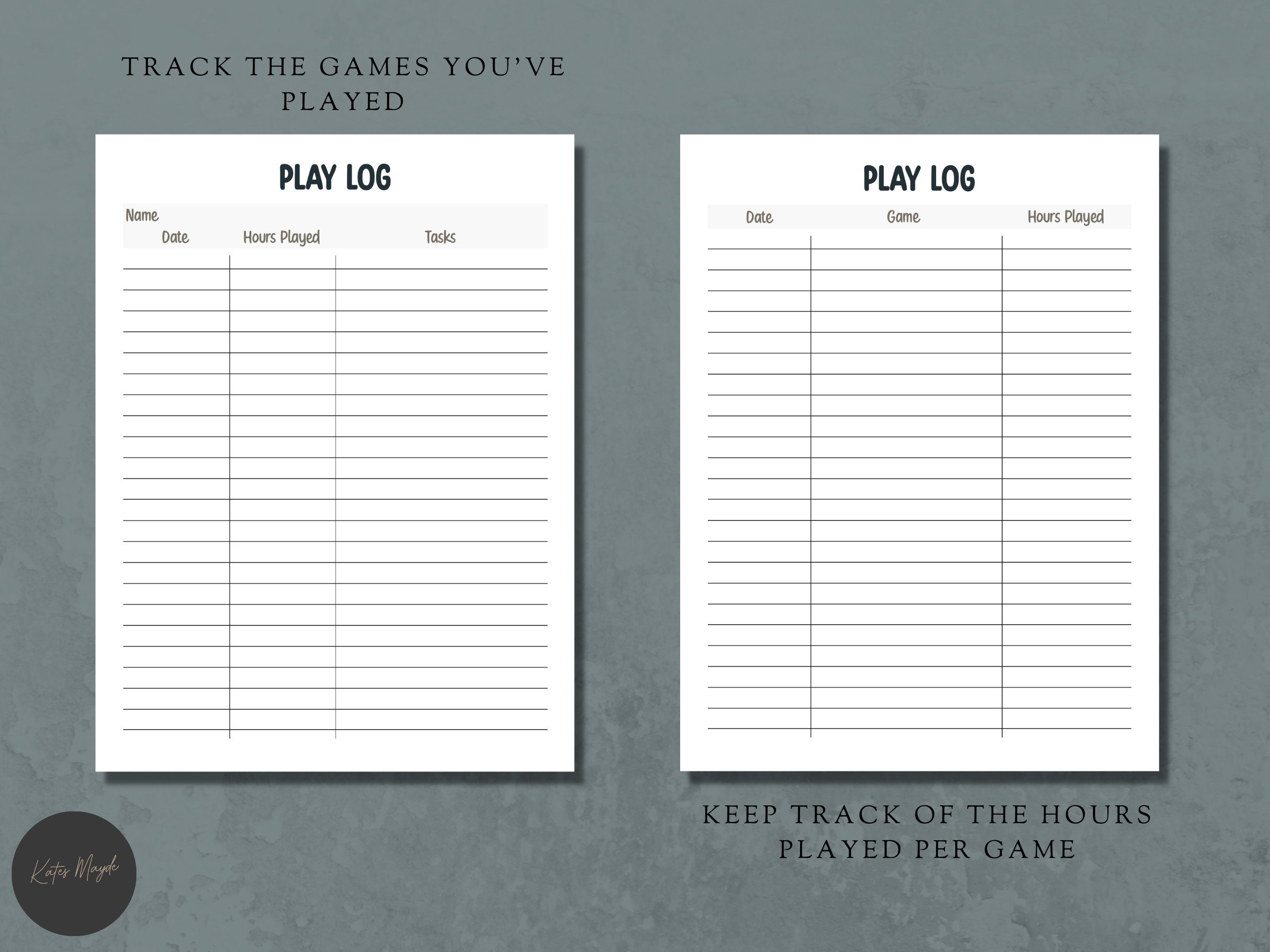 Digital Video Game Journal | Game Tracker | Gaming Journal | Game Play ...