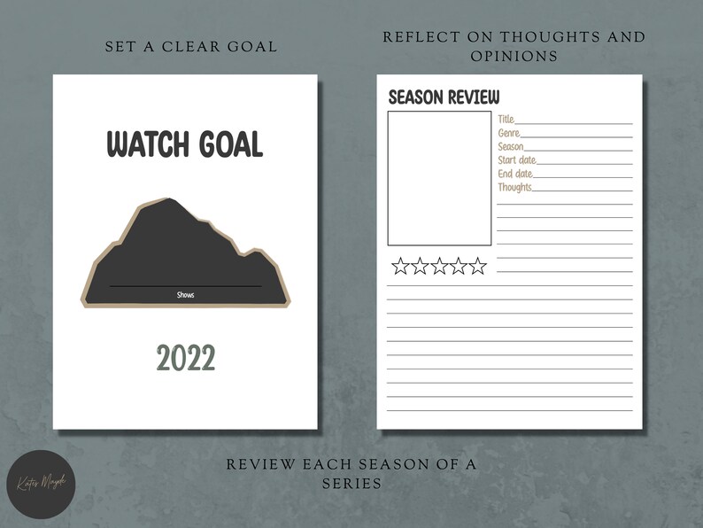 Digital TV Show Journal TV Show Log Tv Show Tracker TV - Etsy