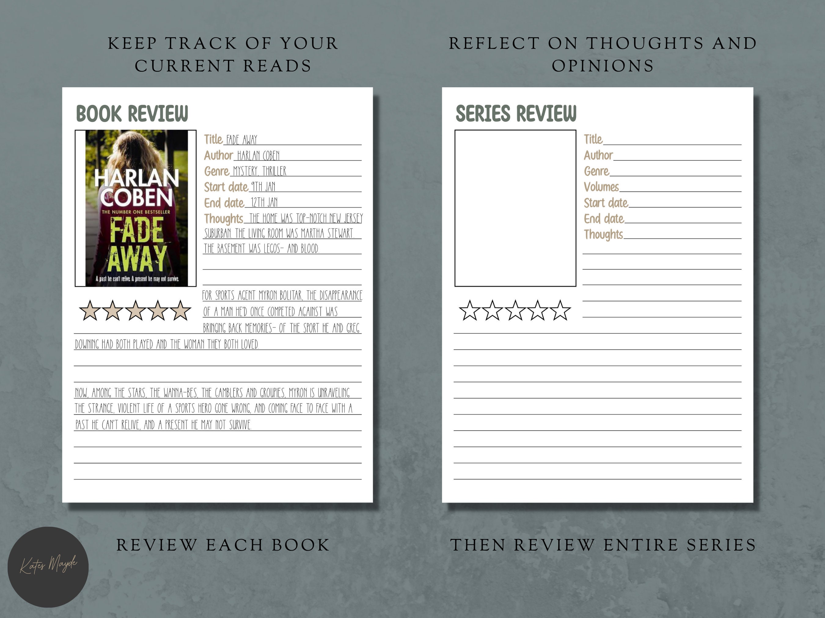 Digital Book Review Template | Goodnotes Book Review | Book Notes ...