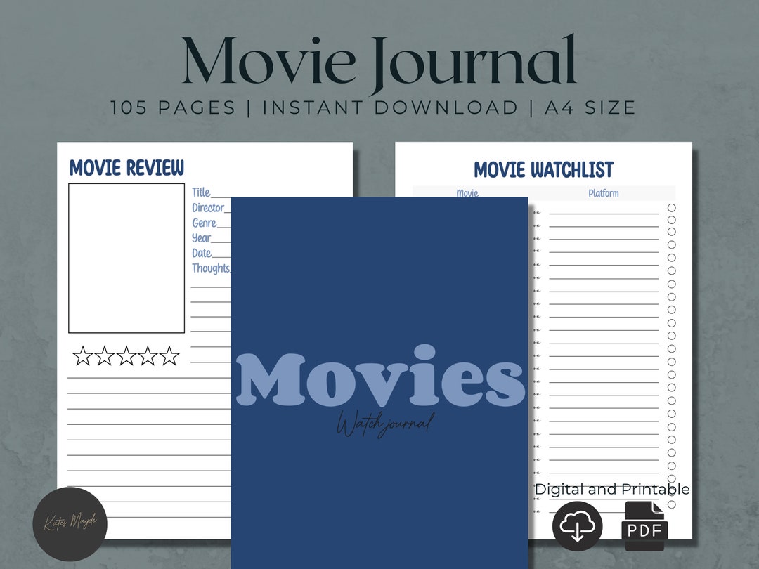 Digital Movie Journal | Family Movie Night | Film Printable | Movie ...