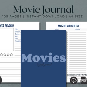 Digital Movie Journal | Family Movie Night | Film Printable | Movie ...