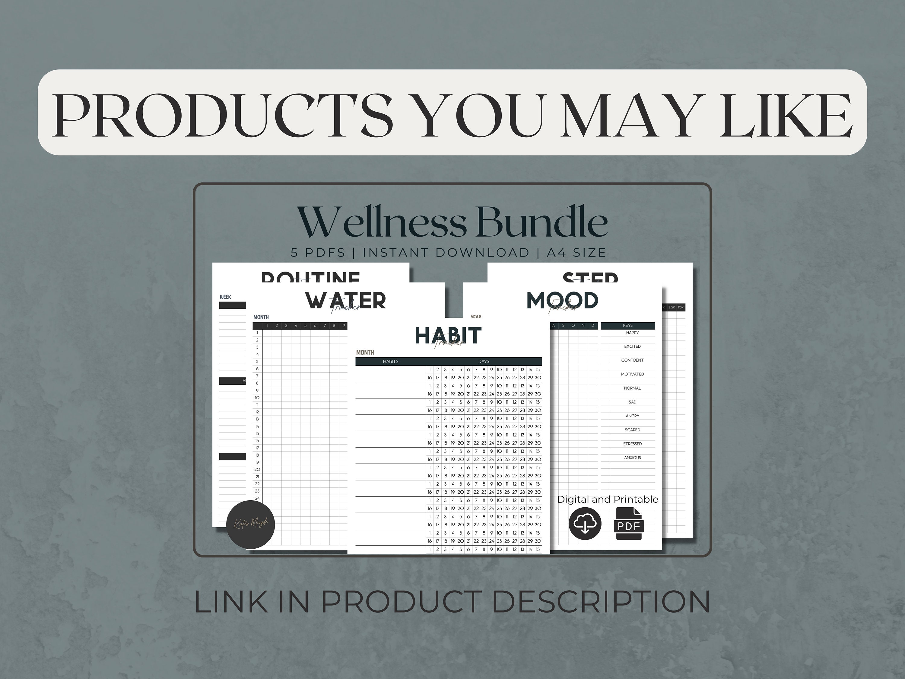 Digital Step Tracker Fitness Planner Walking Tracker Daily Step Log ...