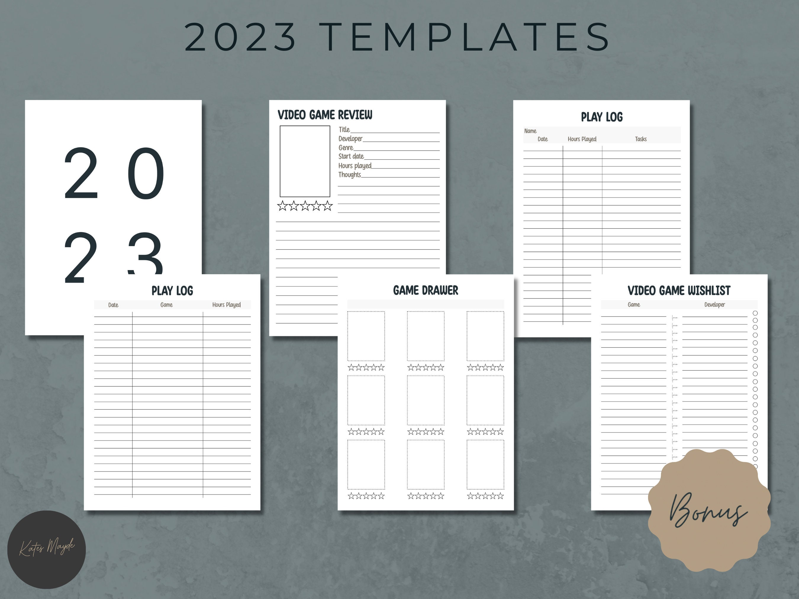 Digital Video Game Journal Game Tracker Gaming Journal - Etsy