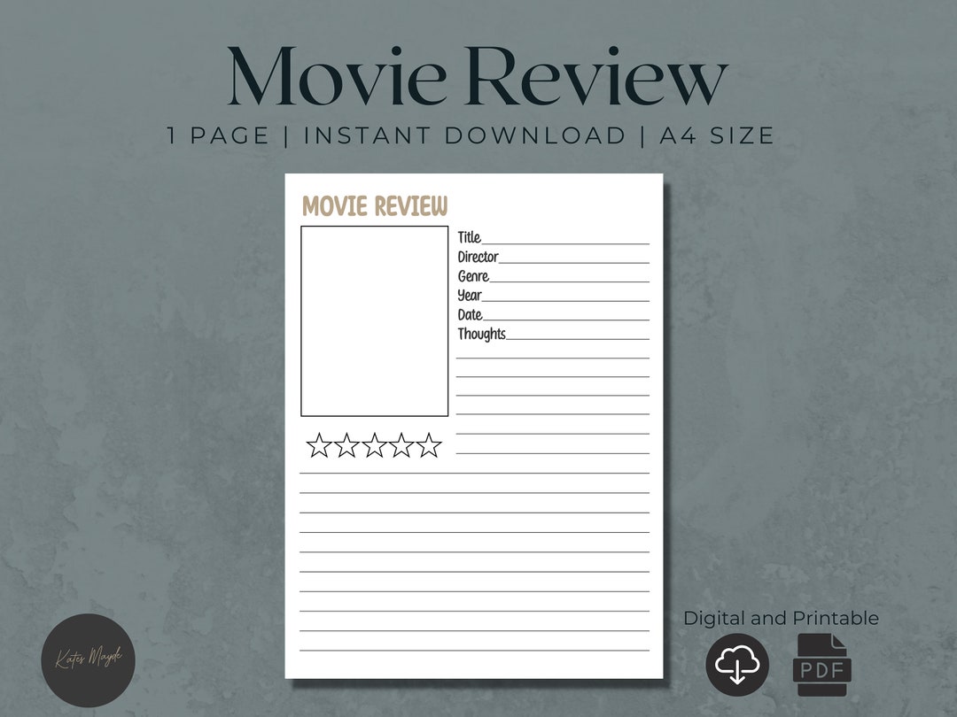 Digital Movie Tracker | Movie Log | iPad Movie Journal | Movie Review ...