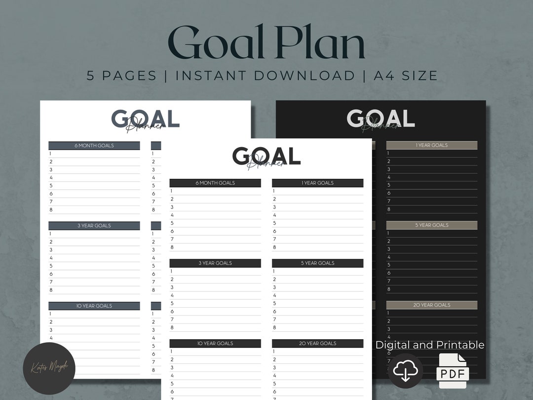Digital Goal Setting | Goal Planning | Goal Tracker | Digital Goal ...