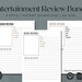 Entertainment Review Bundle Neutrals Digital Movie Review Book Review ...