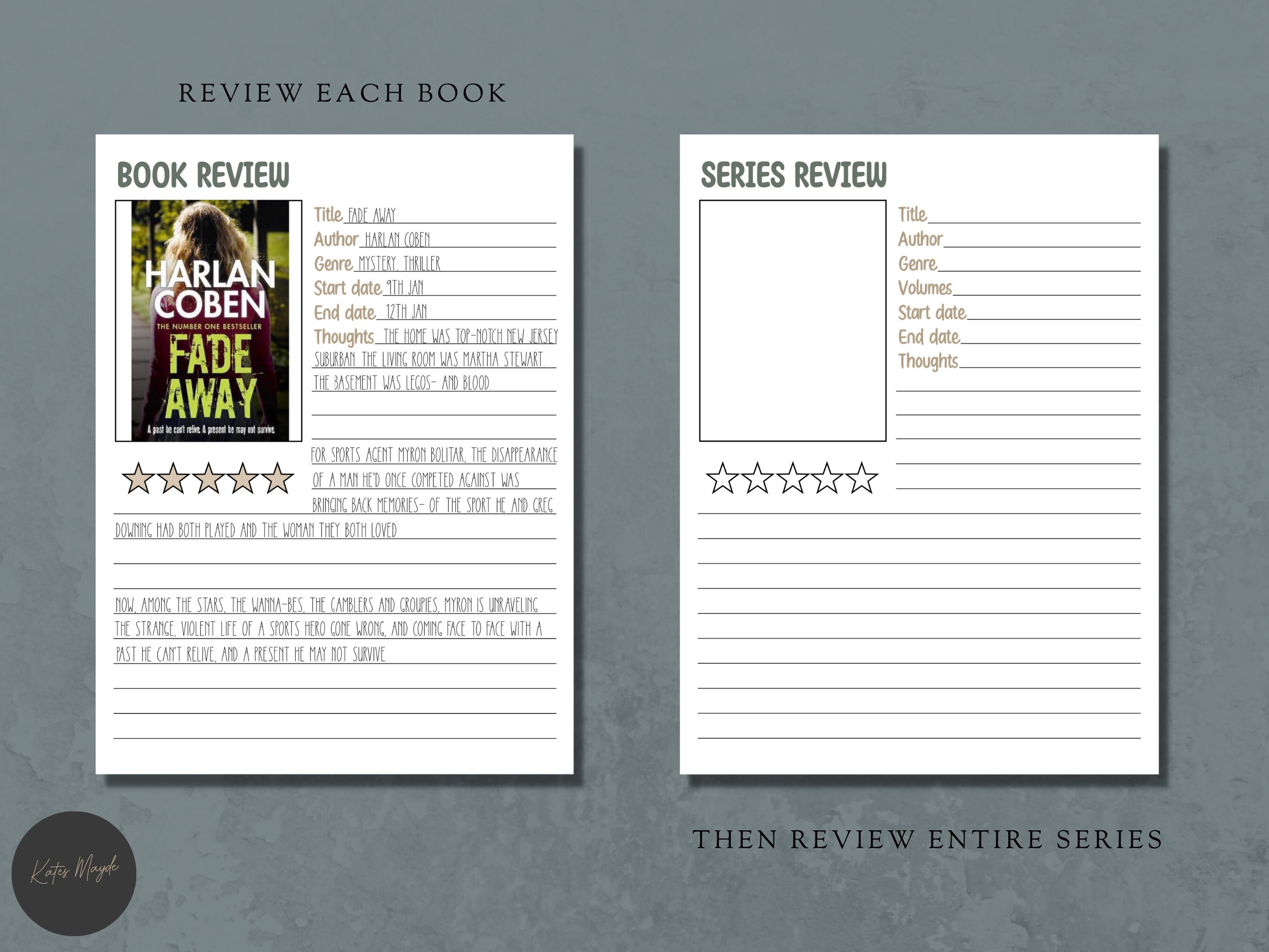 Entertainment Review Bundle | Neutrals | Digital Movie Review | Book ...