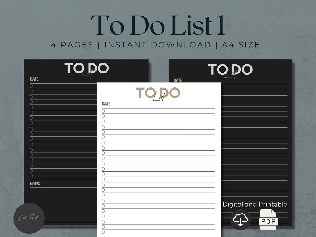 Digitale To Do List Vorlage | Verpackung Goodnotes | Packliste ...
