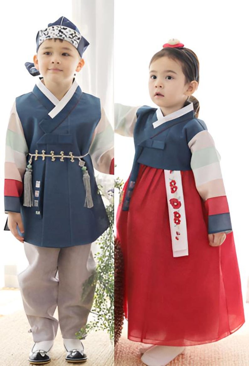 Navy Hanbok Boy, Korean Traditional Costume for Boys, Kids Hanbok - Etsy
